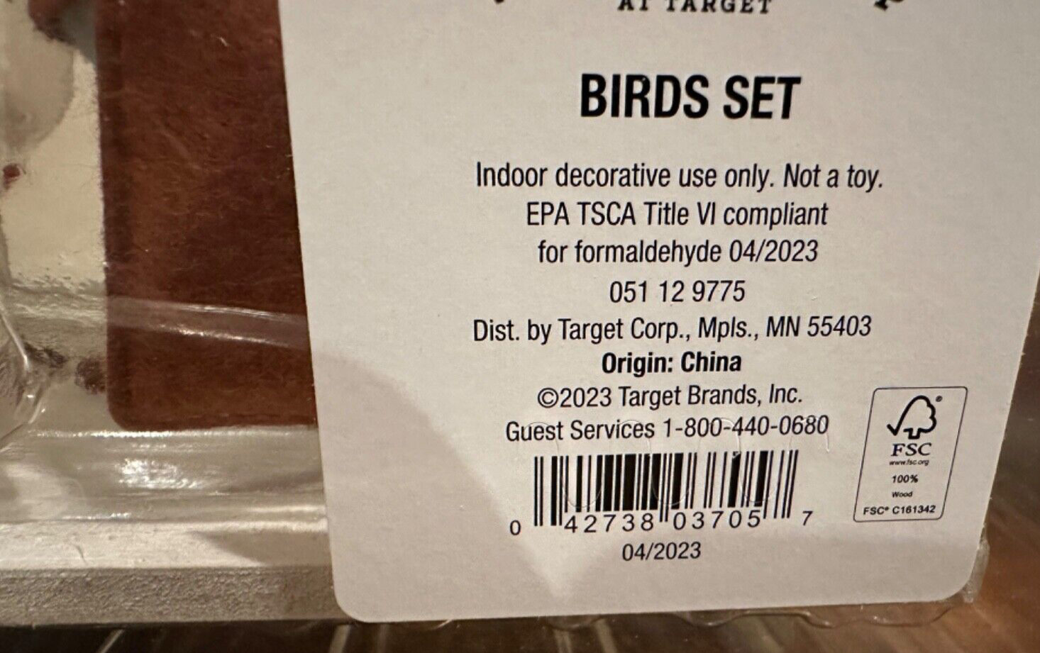 Target Wondershop 4pc Featherly Friends Gingerbread Fabric Birds Set ...