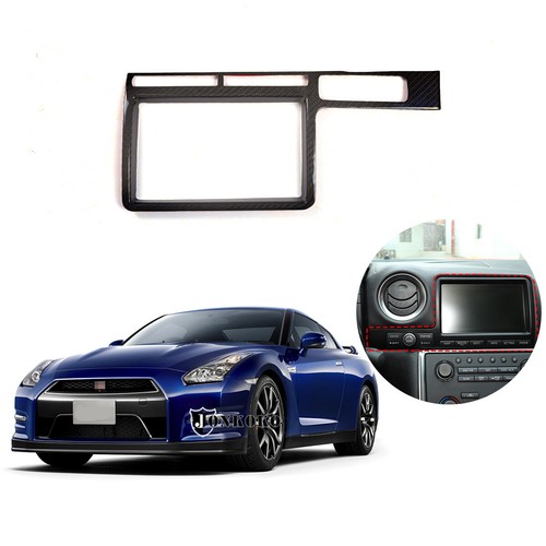 For Nissan GTR R35 2008-2016 Car Navigation Screen Frame Trim Carbon ...