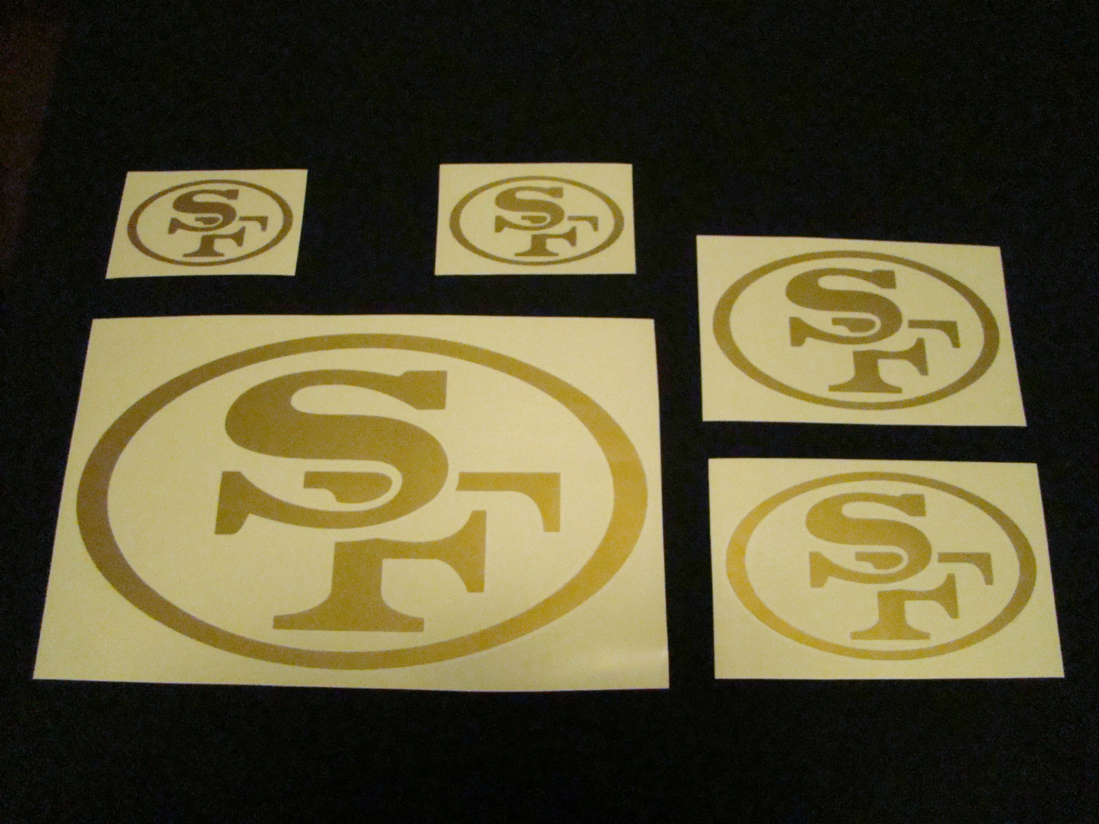 (5) San Francisco 49ers Vinyl Car Window Sticker / Decal (5 Colors ...