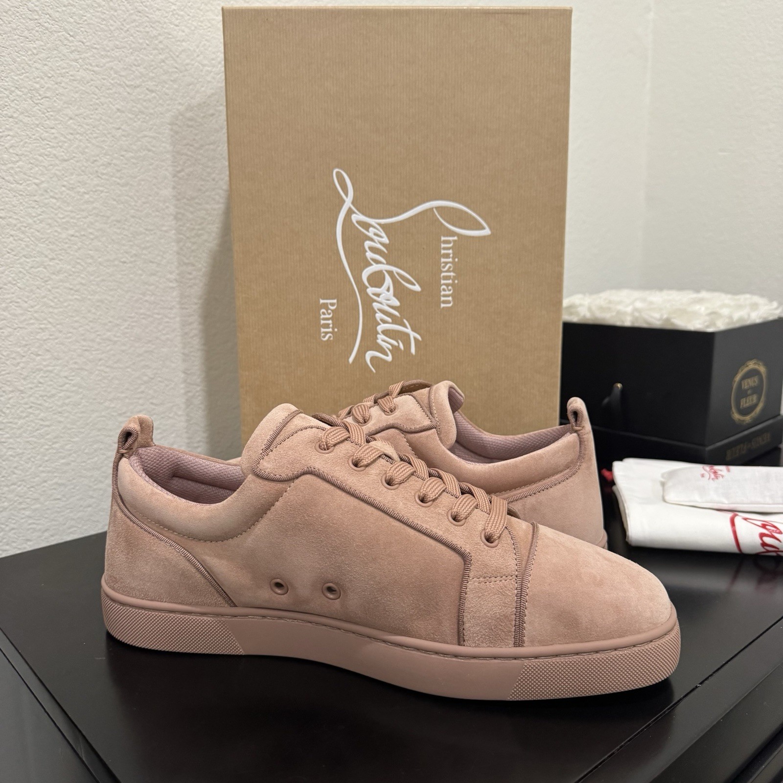 Christian Louboutin Louis Junior Orlato Suede Pink 43 | eBay