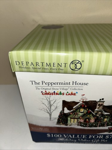 Dept 56 THE PEPPERMINT HOUSE Snow Village #55350 NIB | eBay