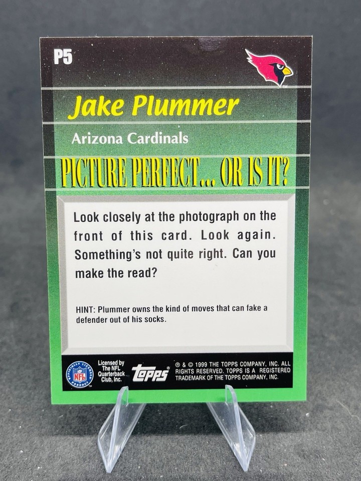 1999 Topps Picture Perfect Arizona Cardinals Football Card #P5 Jake ...