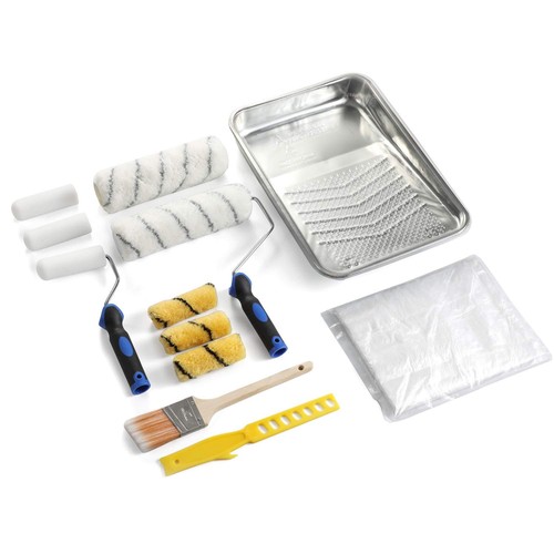 Paint Roller Set - Foam Roller,Angled Paint Brush, Paint Frame, Paint ...