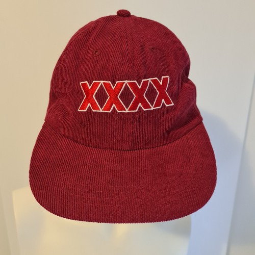 XXXX Gold Queensland Beer Collectable Maroon Corduroy Snapback Hat Cap ...