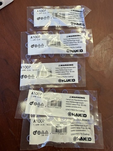 Hakko A1007 Nozzle, Round, 1.6 mm, Desoldering | eBay