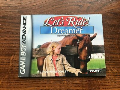 Lets Ride Dreamer Nintendo Gameboy Advance Instruction Manual Only | eBay