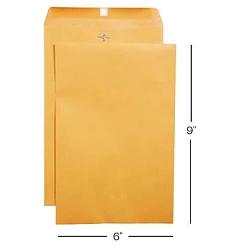 9x6 Clasp Envelopes 28Lbs Kraft Paper Gummed Closure for Mailing ...