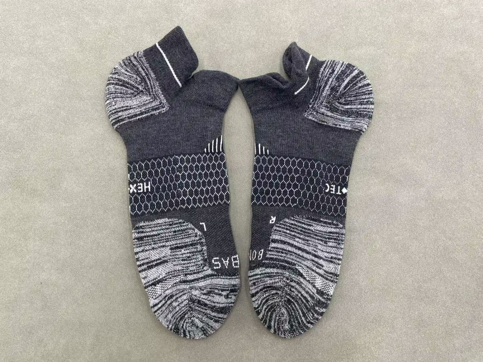Bombas Men's 3 Pairs Hex Tec Lightweight Running Ankle Socks Size L 9 ...