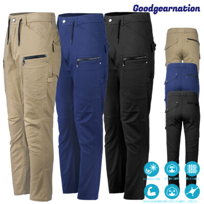 BigBEE Work Pants Cargo Trousers Stretch Cotton Elastic Waist Tactical Studed | eBay