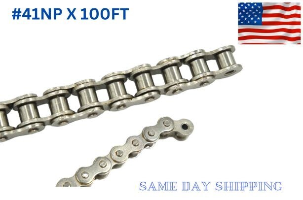 #41-1 ROLLER CHAIN NICKEL PLATED 100 FT REEL WITH FREE MASTER ...