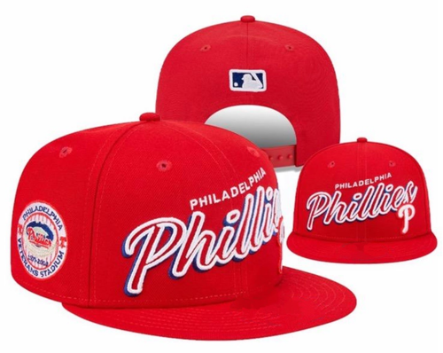Philadelphia Phillies Snapback Hat Adjustable Fit Cap Script New Style ...