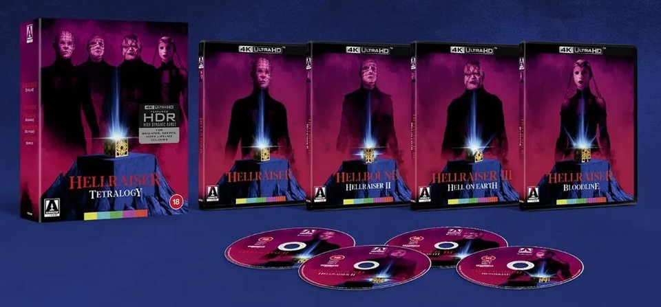 HELLRAISER Tetralogy [4K UHD Blu-ray] Arrow Video UK Collection 4-Movie ...