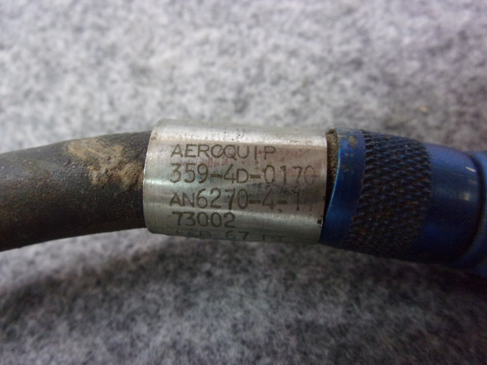 Hawker Beechcraft Aeroquip Hose Assy P/N AN6270-4-17 359-4D-0170 | eBay