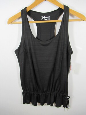 NEW Xersion Racerback Tank Top Women M Loose Fit Black Activewear | eBay