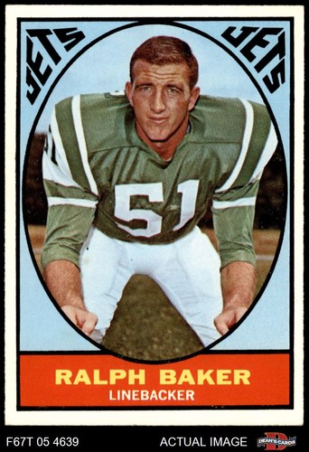 1967 Topps #90 Ralph Baker Jets Penn St 6.5 - EX/MT+ | eBay