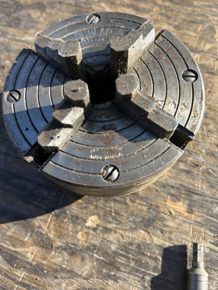 Craftsman 6" Metal Lathe Mod 101. Dunlap #1111714 4" 4-Jaw Chuck 1"-8 ...