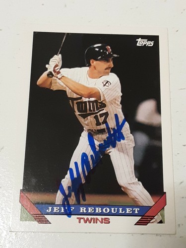 Jeff Reboulet Minnesota Twins 1993 Topps Autograph Card #172 READ ...