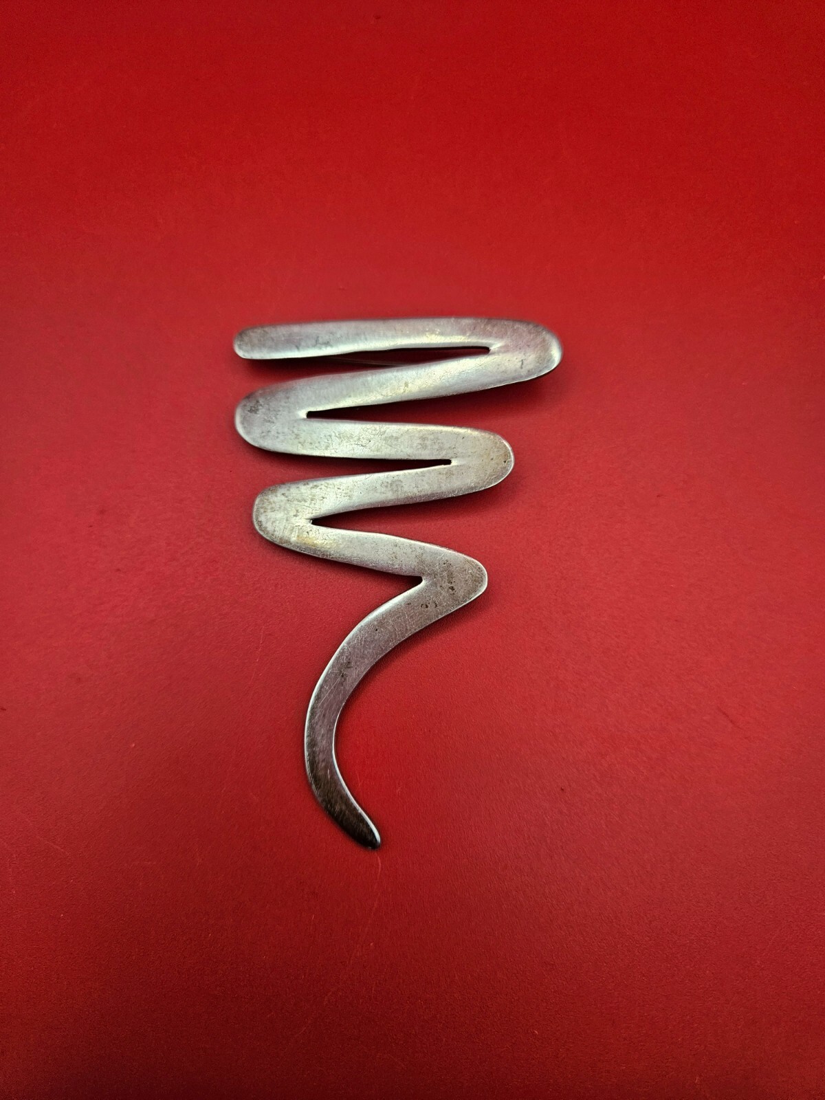 Silver Zig Zag Squiggle Wave Vintage Pin Brooch Moder… - Gem