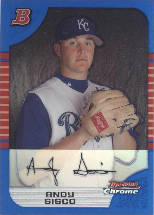2005 Bowman Draft Picks & Prospects - Chrome Andrew Sisco #BDP7 Blue ...