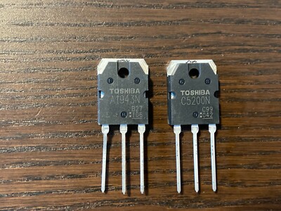 New Toshiba 2SA1943N 2SC5200N Transistor PAIR Sub 2SA1104 2SC3280 ...
