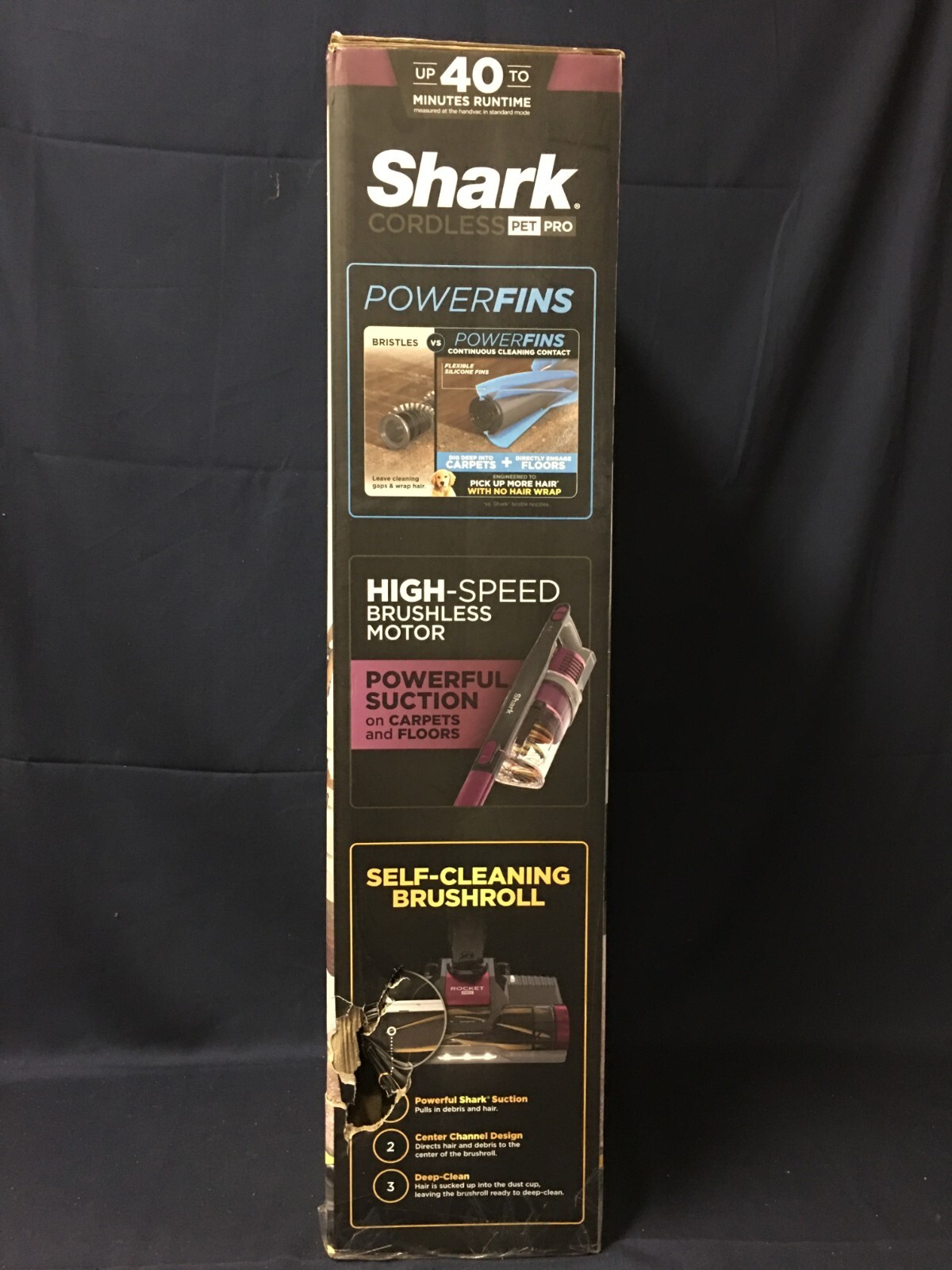 Shark Rocket IZ162H Pet Pro Bagless Cordless Magenta Stick Vacuum for ...