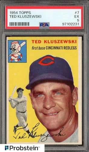1954 Topps #7 Ted Kluszewski Cincinnati Reds PSA 5 EX | eBay