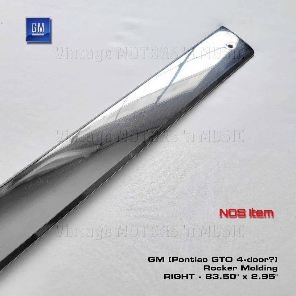 NOS 1968-1969 Pontiac GTO ? 83.50" x 2.95" Stainless Rocker Panel ...