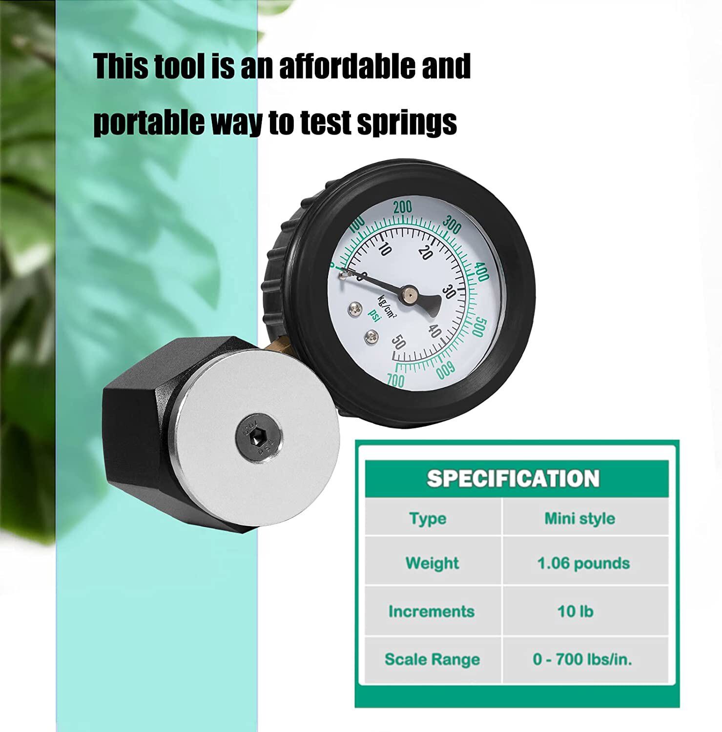 66834 Mini Valve Spring Pressure Tester Measurement Range 0-700 psi 0 ...