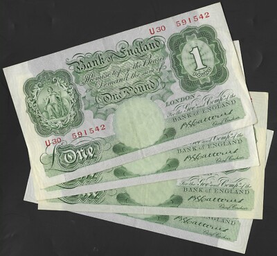B225 CATTERNS 1930 ONE POUND £1 BANKNOTE - VF - SELECT YOUR NOTE - VF ...