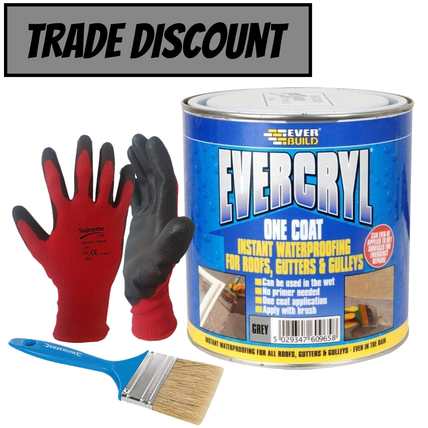 Everbuild Evercryl One Coat Repair Compound - Fibre Reinforced Sealant ...