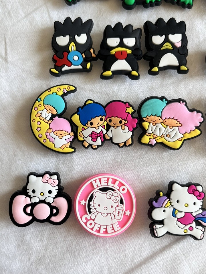 Set Of 16 Cute Hello Kitty Croc Charm Jibbitz - With Keropi, Bad Badtz ...