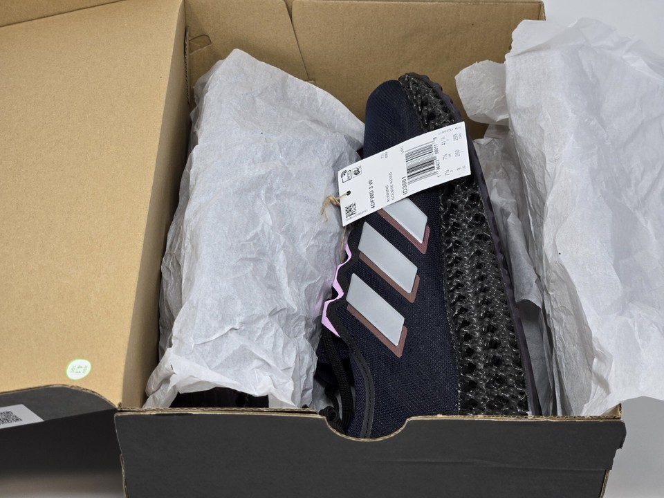 adidas 4DFWD 3 Womens Sizes Black Silver Metallic White Running Shoes ...