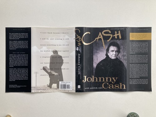 DUST JACKET for 'The Autobiography of Johnny Cash' by Johnny Cash VERY ...
