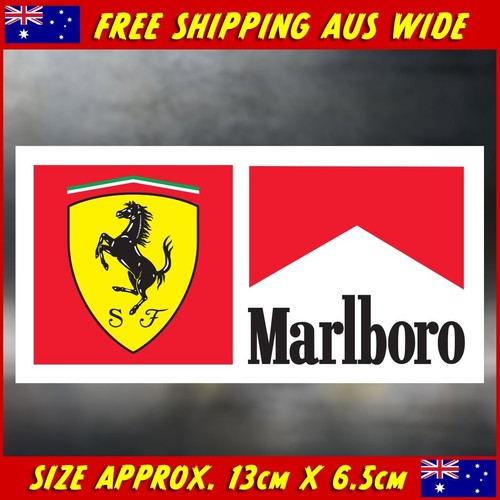 Ferrari Marlboro Formula F1 Sticker For Laptop Car Ute 4x4 Mancave ...