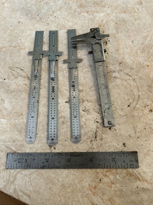 Vintage Lot Of (5) Pocket Rulers / Caliper LUFKIN, SEARS, GENERAL DL | eBay