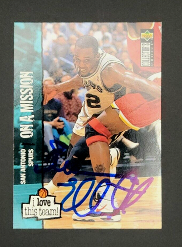 1995-96 Collector's Choice Sean Elliott On Card Autograph San Antonio ...