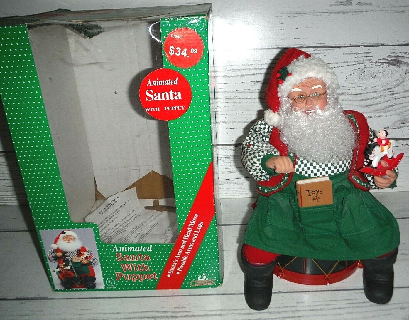 Vintage Holiday Creations Animated Santa Claus Christmas Figure | eBay