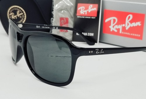 Ray Ban CATS 4000 black/green RB4128 601 60 sunglasses NEW IN BOX ...