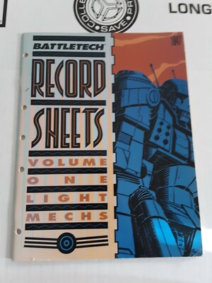 BattleTech Record Sheets Volume One Light Mechs FASA#1647 Unused | eBay