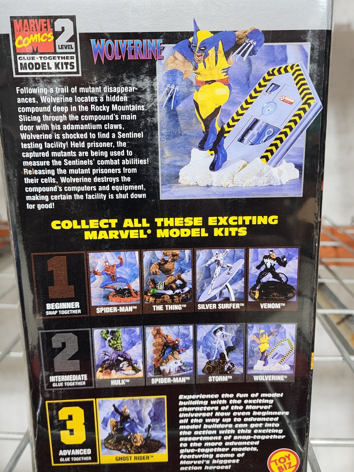Marvel Comics Wolverine Level 2 Glue Together Model Kit Toy Biz 48657 ...
