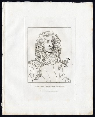 Antique Portrait Print-CAPTIAN EDWARD PANTON-ADVENTURER-Caulfield-1813 ...