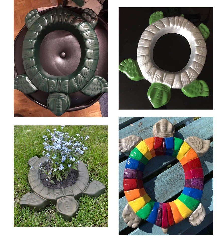Concrete Mold Turtle Flower Tortoise Mold Decorative Garden Decor ...