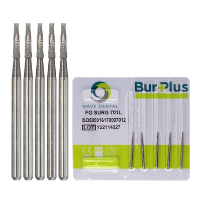 Wave Dental Long Shank Surgical Bur FG 701L 25mm Tungsten Carbide ...