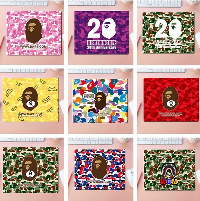 2019 A Bathing Ape Bape Camo Shark Banana Mousepad Mouse Pad Mat WGM ...