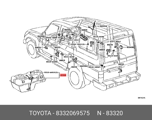 Genuine OE gage assy, fuel sender, 8332069575 for TOYOTA 83320-69575 ...