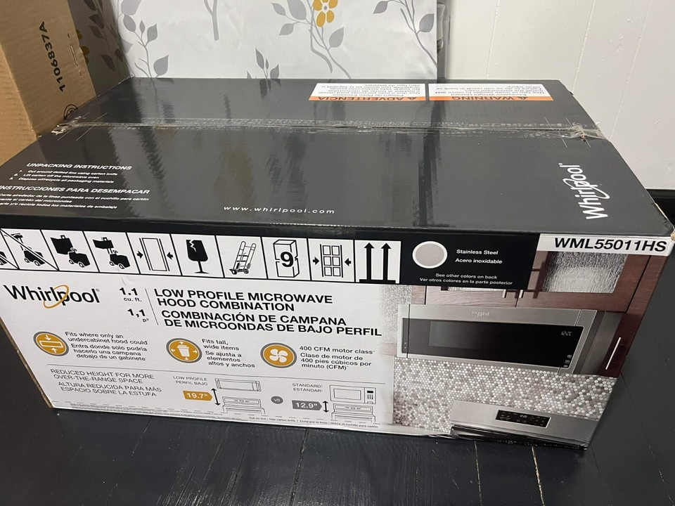 Whirlpool WML55011HS Low Profile Microwave Hood Combination - Stainless ...