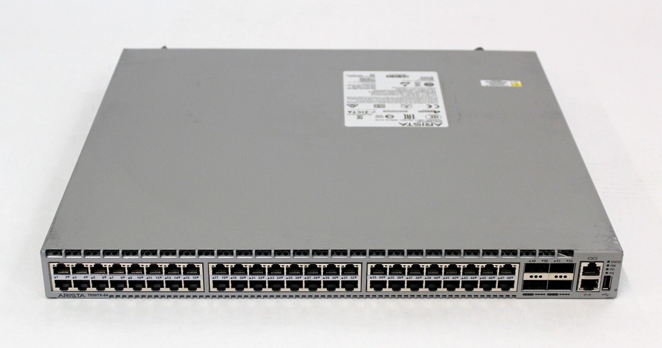 Arista DCS-7050TX-64-R 48x RJ45 (1/10GBASE-T) & 4xQSFP+ dual AC Power ...