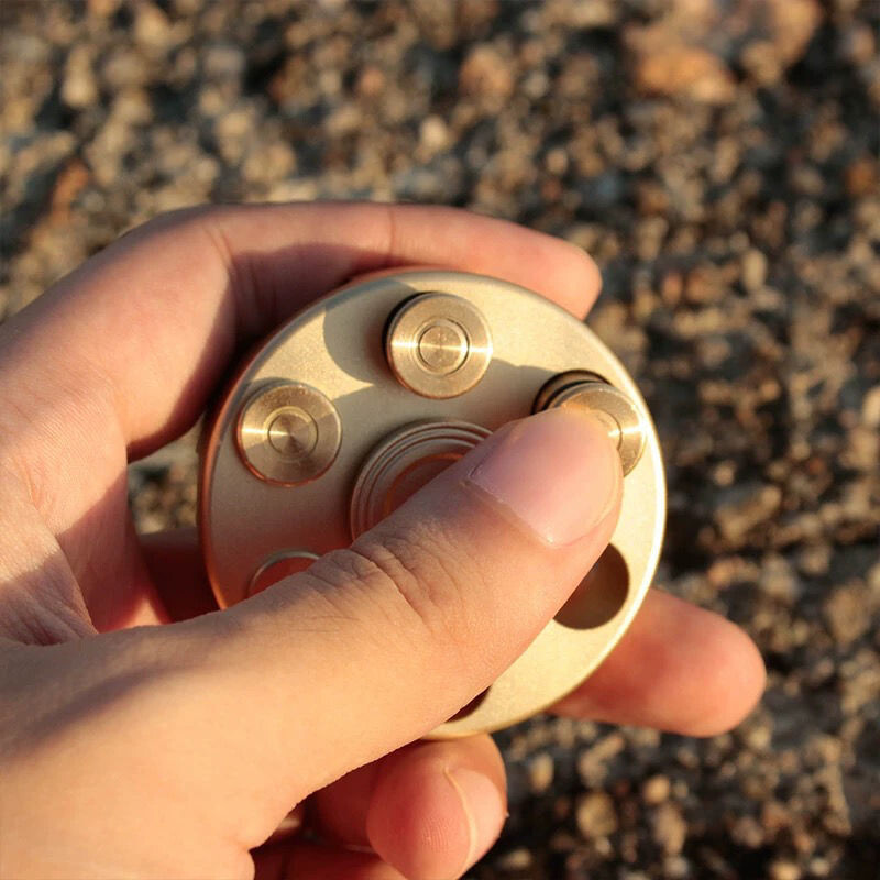 Revolver Cylinder Fidget Spinner Removable Bullets Metal Gyro EDC ...
