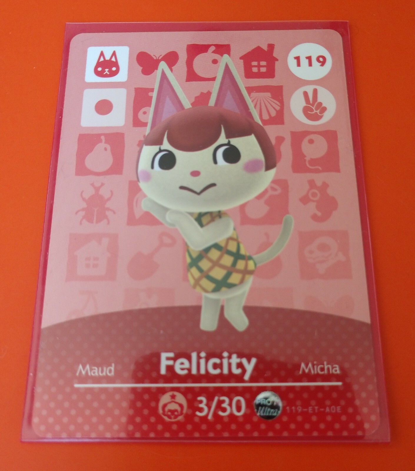 Felicity Amiibo Card #119 Animal Crossing New Horizons Never Scanned ...