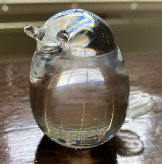 Vintage Norwegian Hadeland Crystal Glass Bird Paperweight Signed | eBay